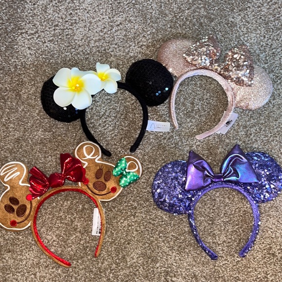 Disney | Accessories | Four Pairs Of Mickey Ears Disney | Poshmark